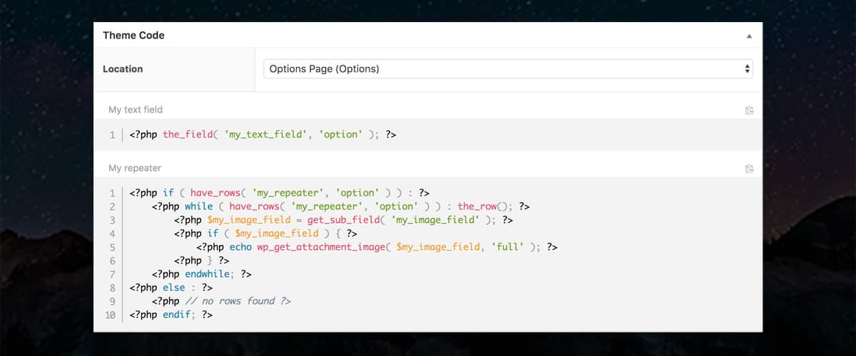 » ACF Theme Code Pro v2